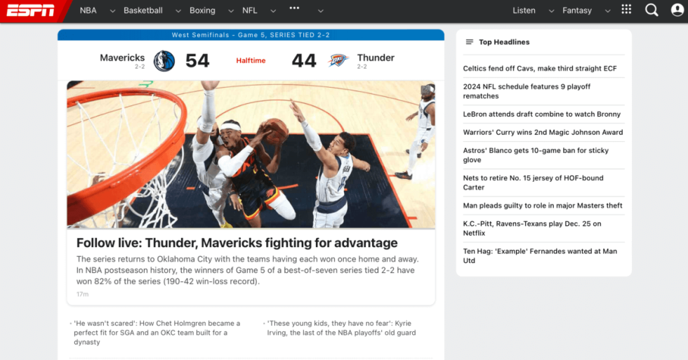 Best Sports Websites of 2026 | 11 Inspiring Examples